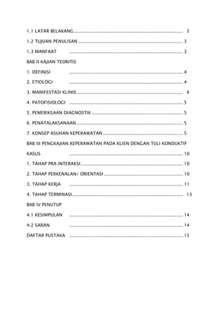 PENGKAJIAN TULI KONDUKTIF | DOCX