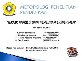 Metodologi Penelitian (Penelitian Eksperimen) | PPT