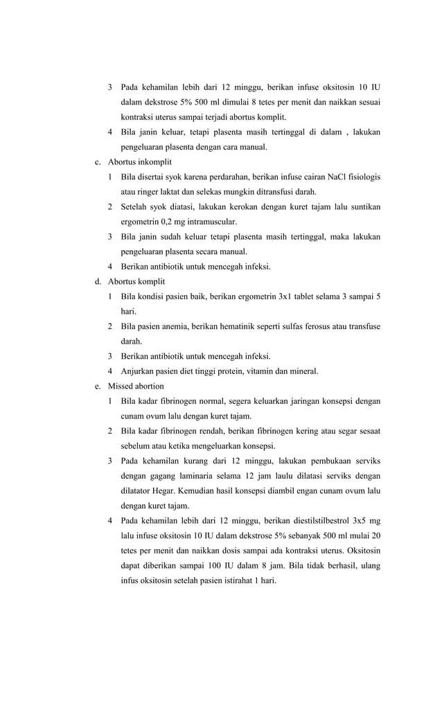 Makalah abortus bu dina | PDF