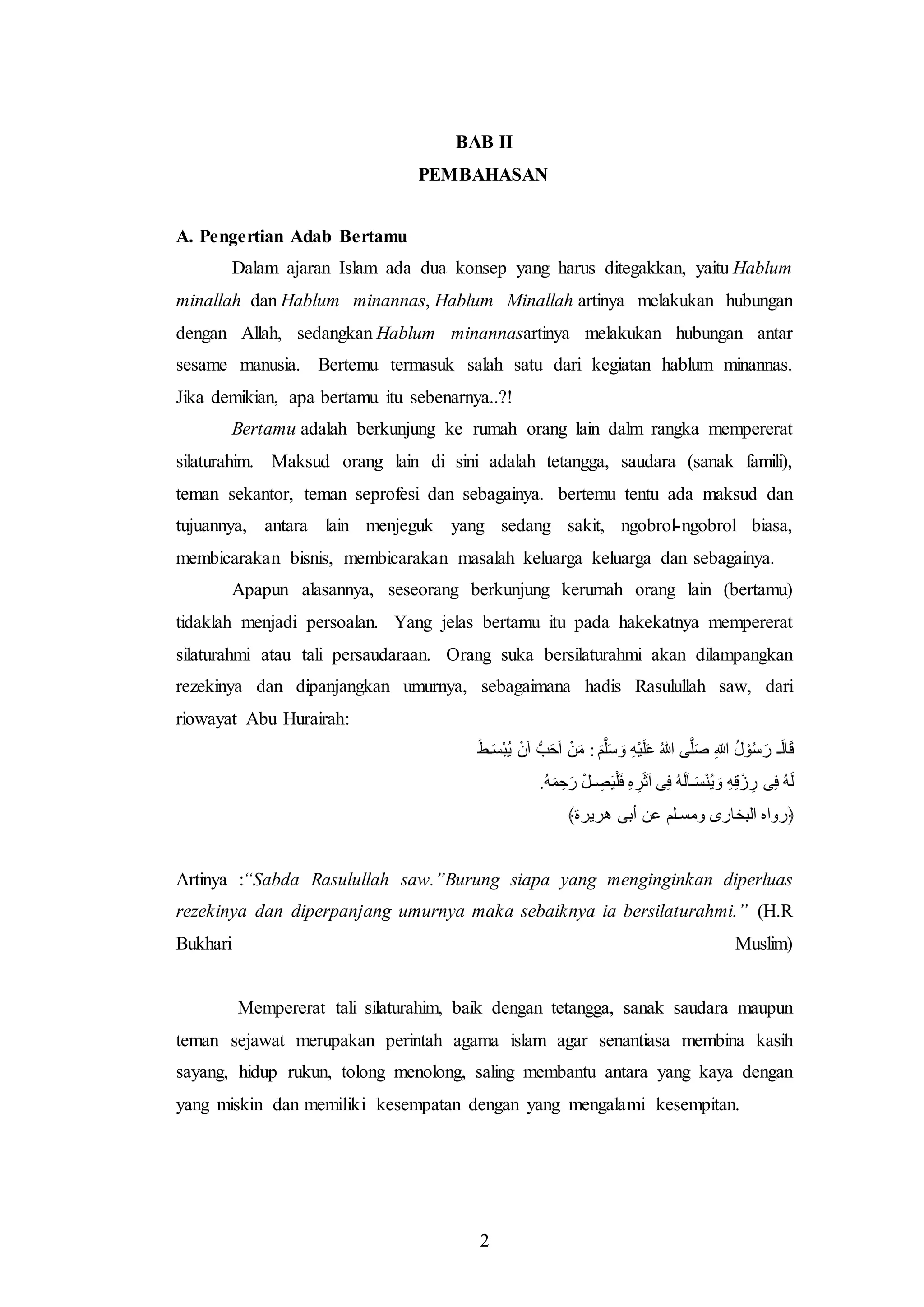 Makalah adab bertamu | DOC