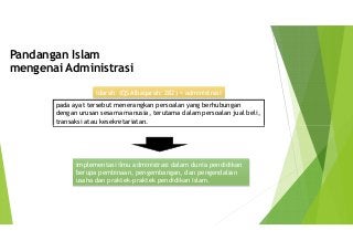 KONSEP ADMINISTRASI; PERSEPEKTIF BARU TENTANG ADMINISTRASI PENDIDIKAN ISLAM DI MASA | PDF