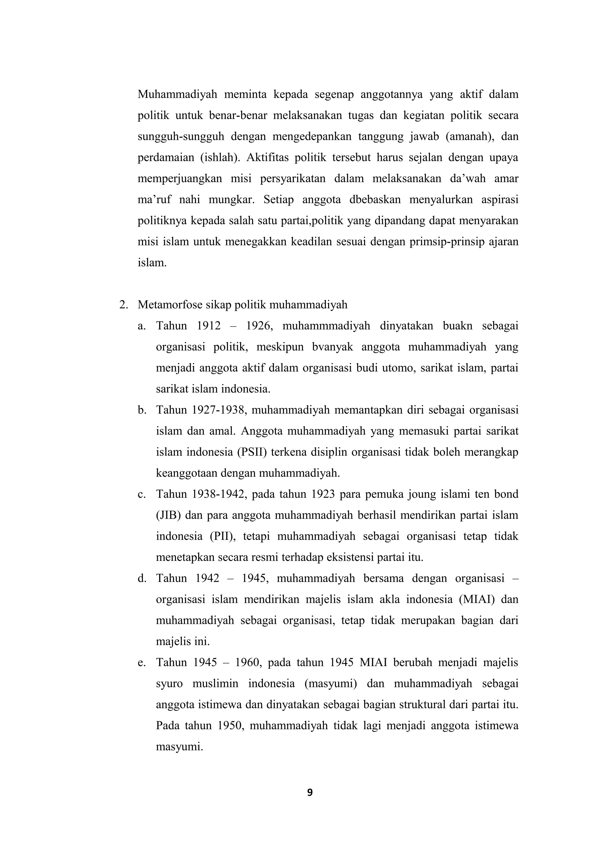 Muhammadiyah Sebagai Gerakan Politik (AIK 3) | DOC
