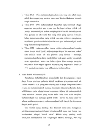 Muhammadiyah Sebagai Gerakan Politik (AIK 3) | DOC