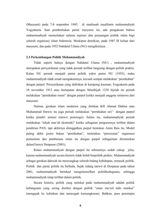 Muhammadiyah Sebagai Gerakan Politik (AIK 3) | DOC