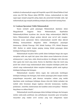 Muhammadiyah Sebagai Gerakan Politik (AIK 3) | DOC