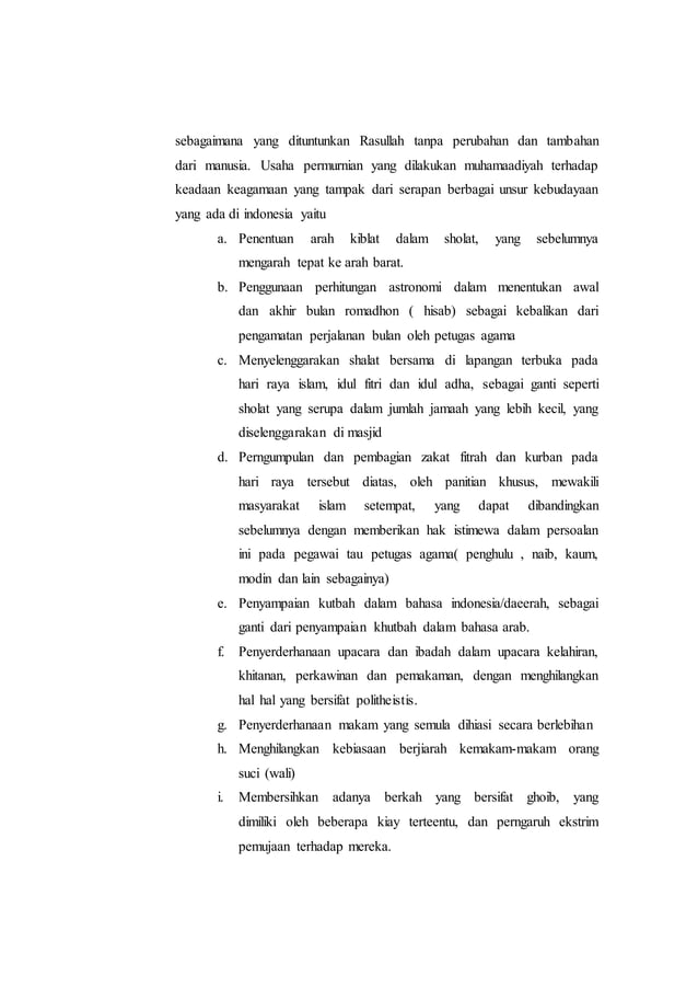 Muhammadiyah sebagai gerakan islam berwatak tajdid | PDF