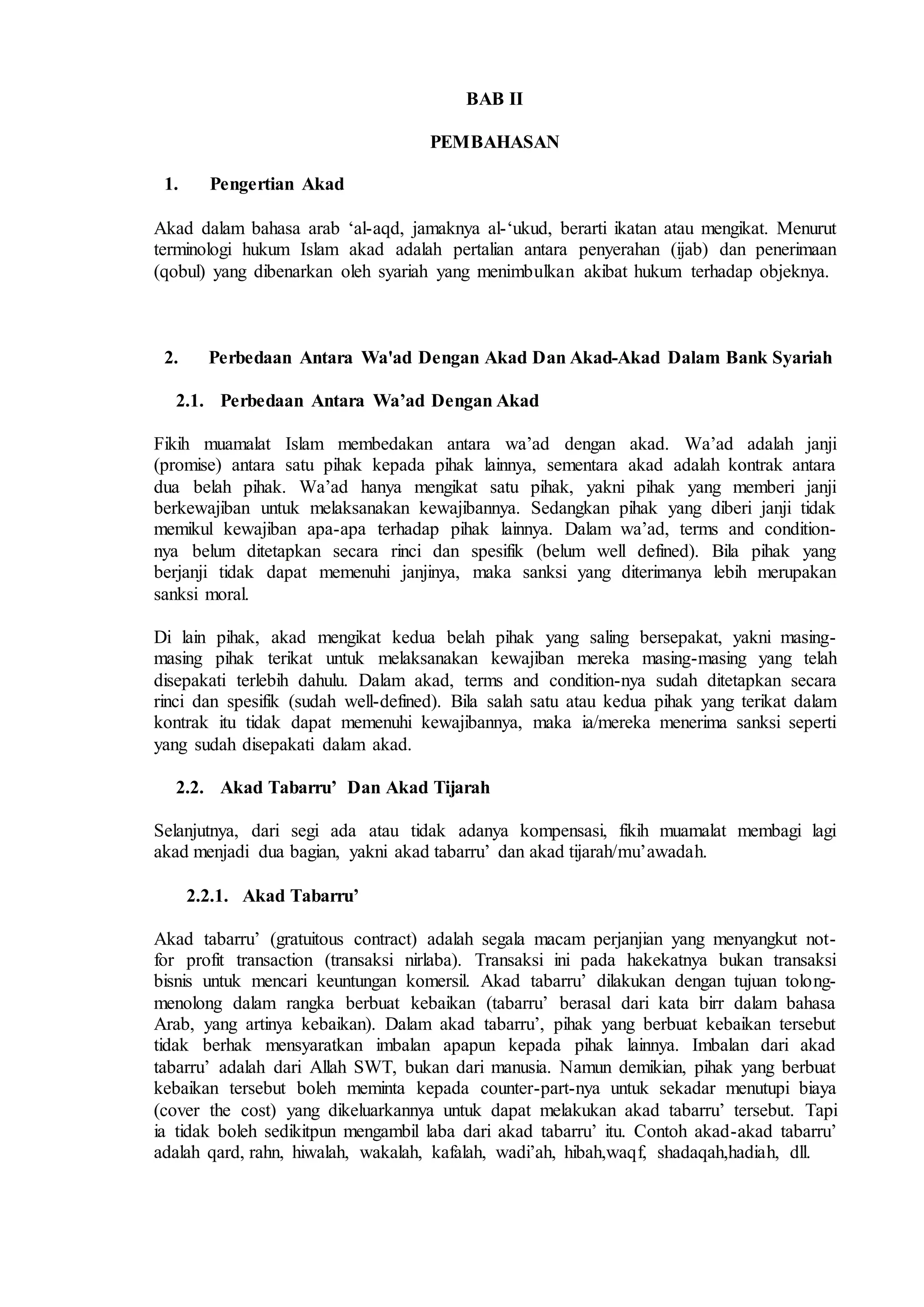 Makalah akad akad bank syariah | DOCX