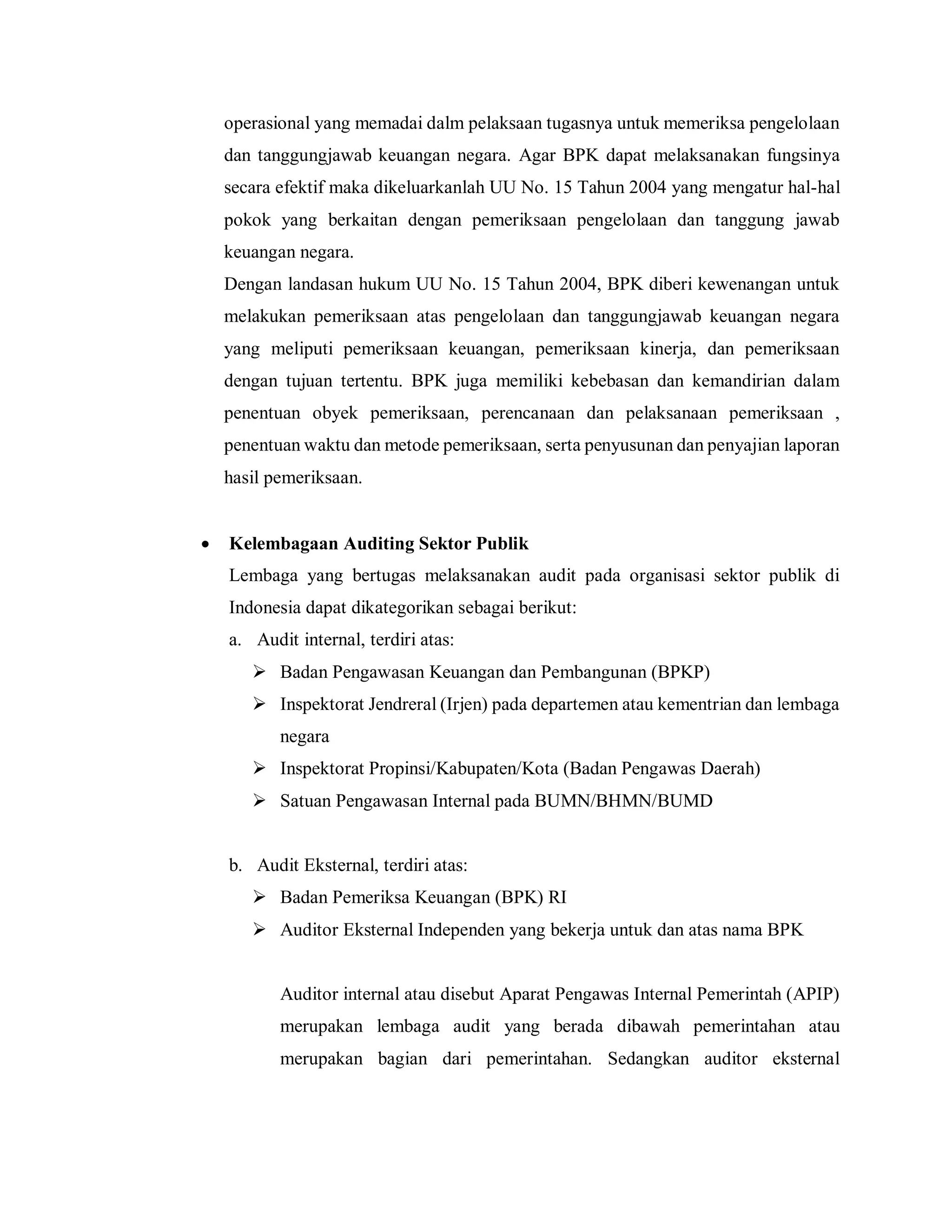 Makalah ak publik audit sektor publik | PDF