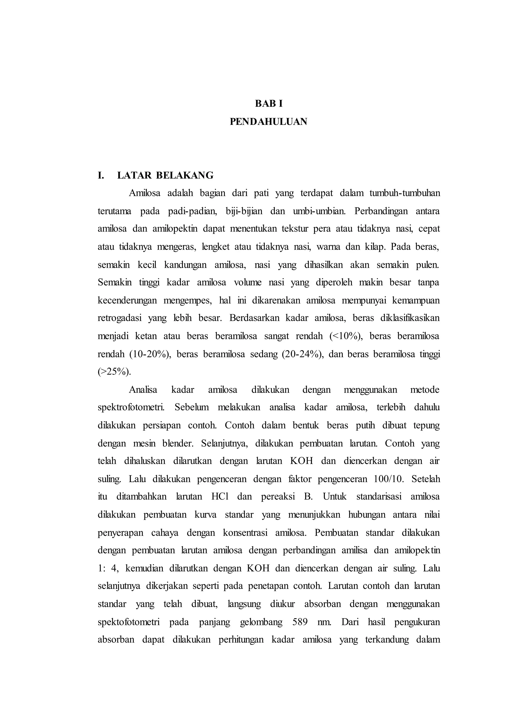Makalah amilosa 2 | DOCX