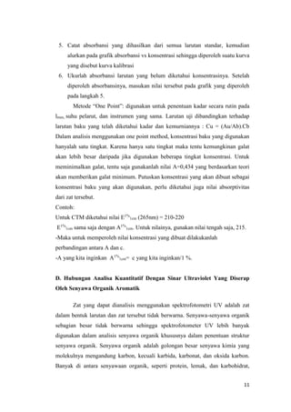 Makalah analisa farmasi kuantitatif spektro uv vis dan fluorometri FARMASI UNSRI | DOCX