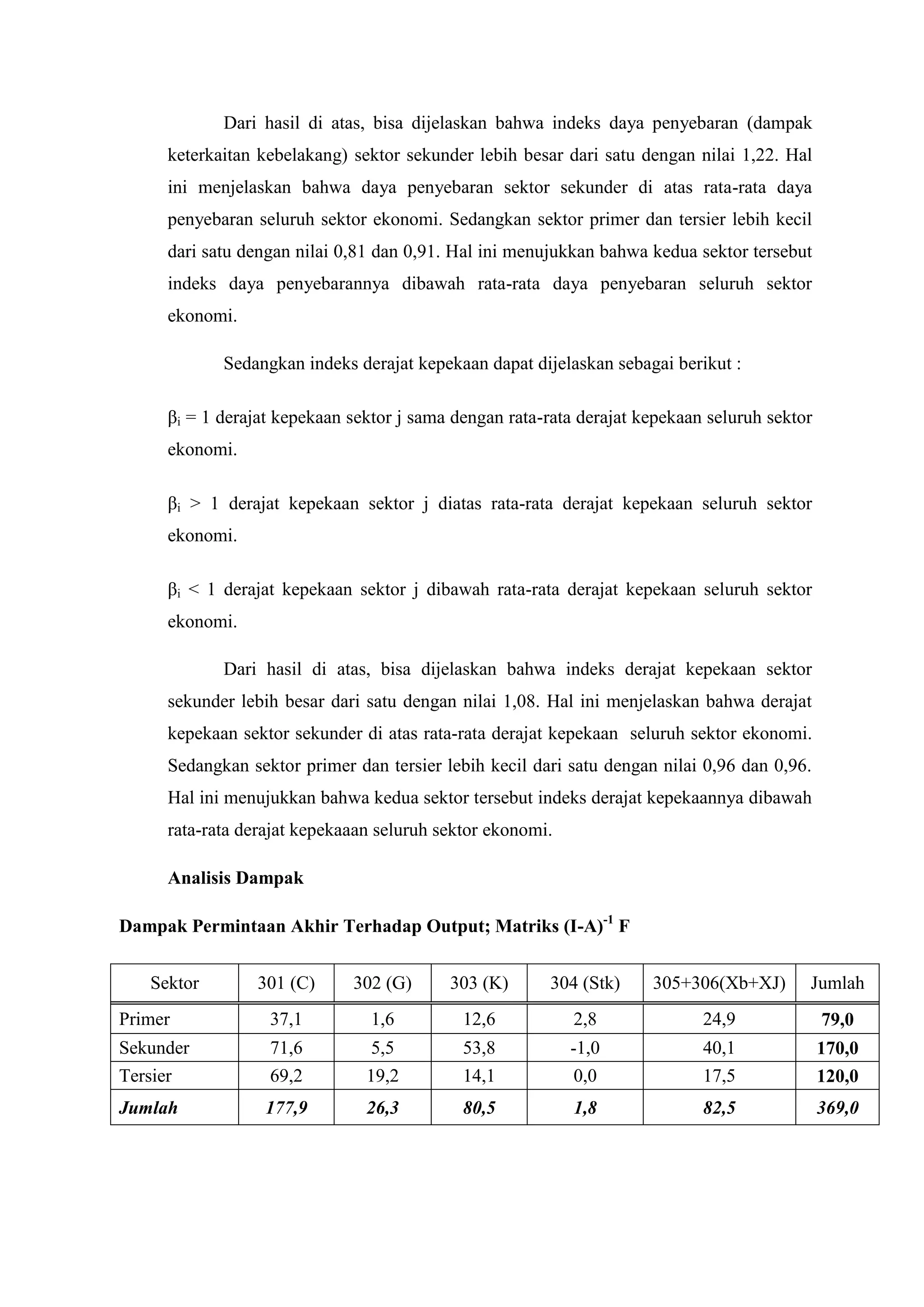 analisis input output | PDF