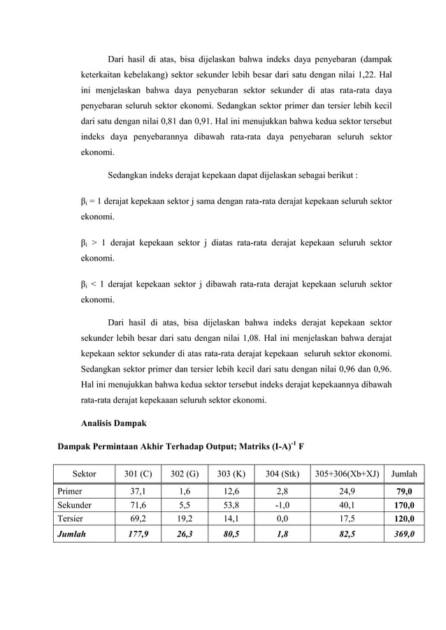 analisis input output | PDF