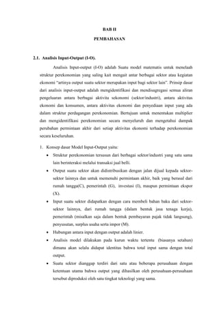 analisis input output | PDF
