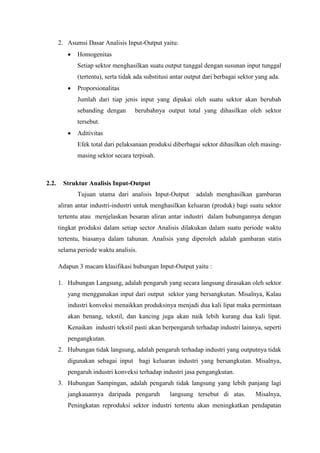 analisis input output | PDF