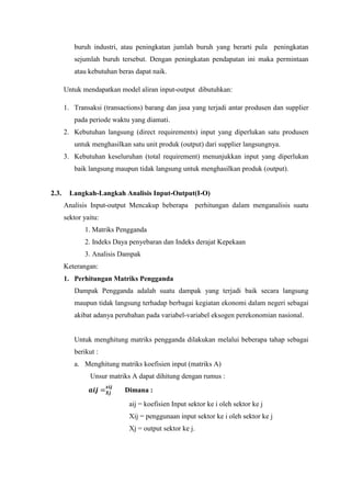 analisis input output | PDF