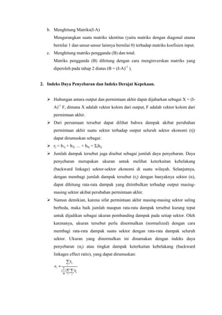 analisis input output | PDF