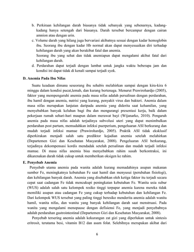 Anemia Pada Ibu Nifas | DOCX
