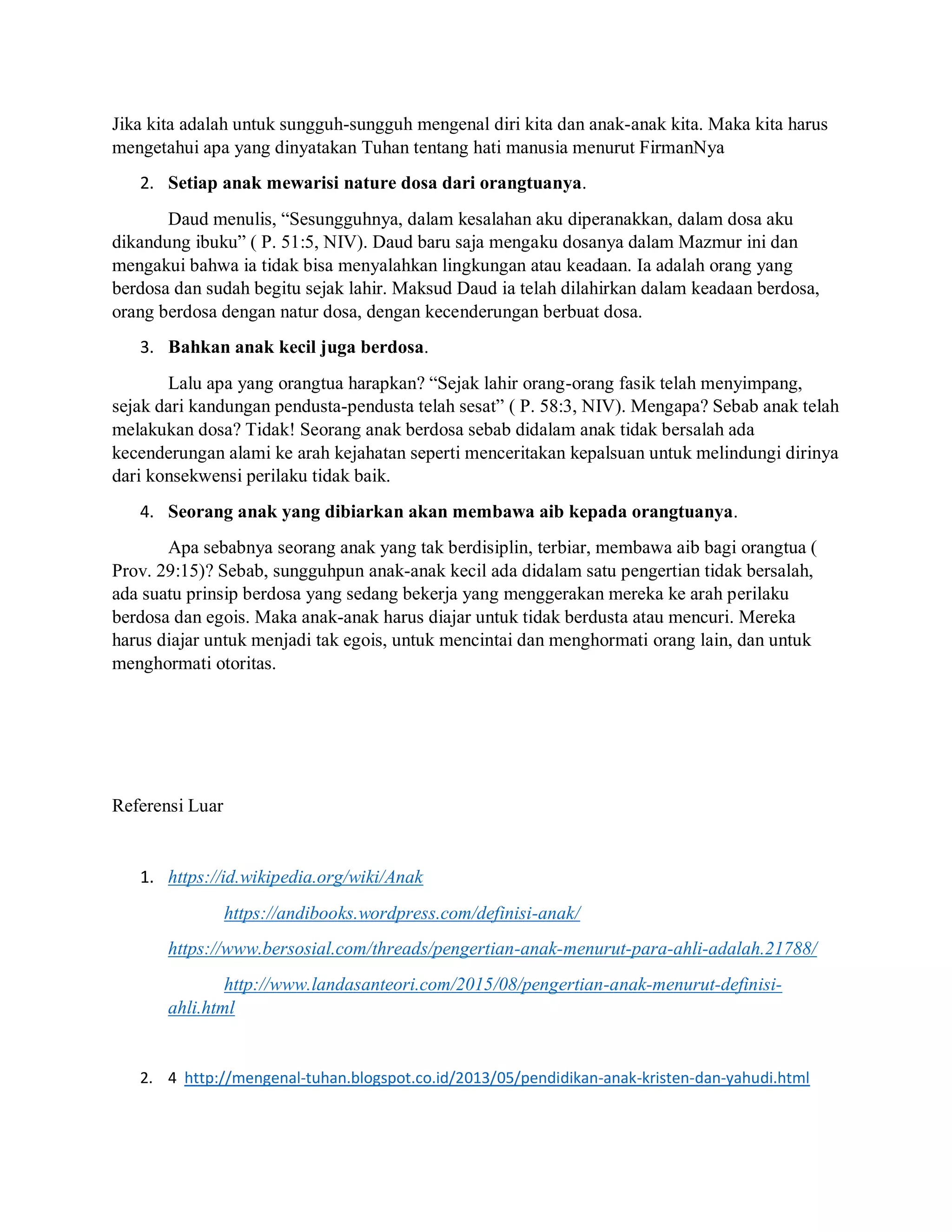 MAKALAH apa yang disebut anak anak dalam buku kitab amsal 1 | PDF