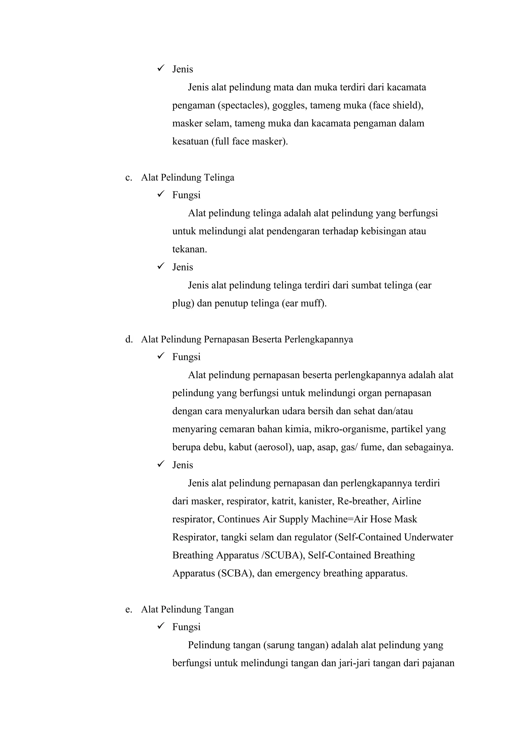 Makalah Alat Pelindung Diri (Personal Protective Equipment) | PDF