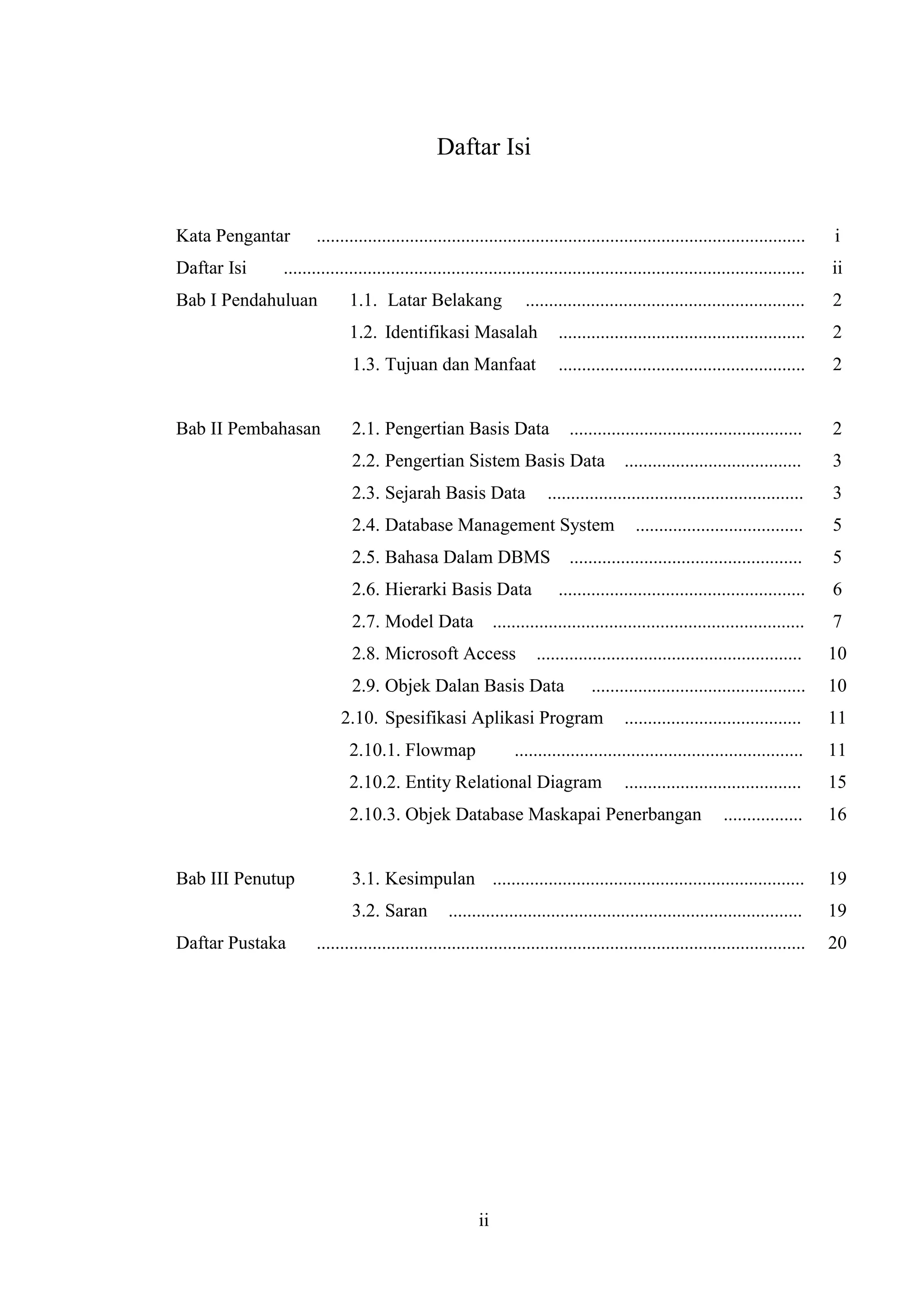 Makalah Aplikasi Database Maskapai Penerbangan | PDF