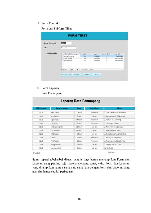 Makalah Aplikasi Database Maskapai Penerbangan | PDF