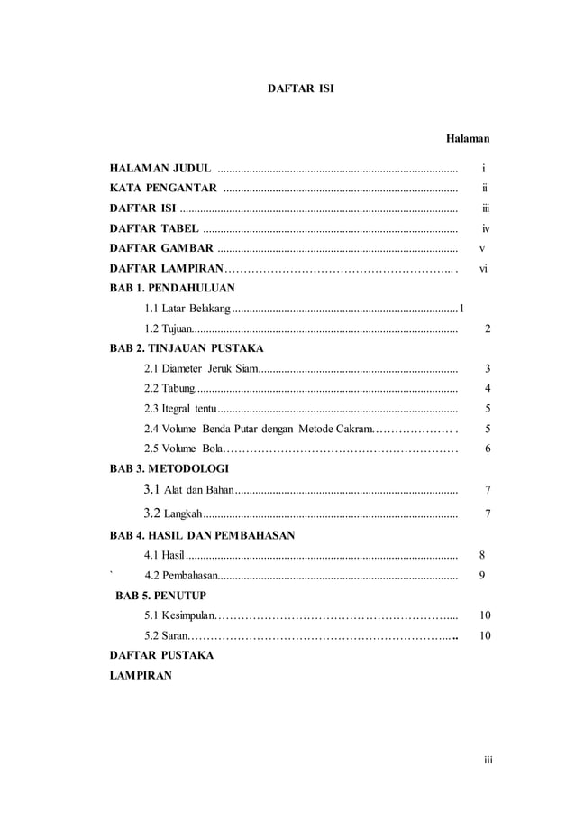 Makalah aplikasi integral dalam menghitung volume keranjang buah jeruk ...