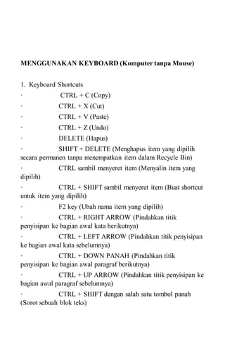 Makalah aplikasi komputer keyboard | DOCX