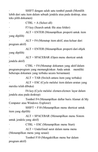 Makalah aplikasi komputer keyboard | DOCX