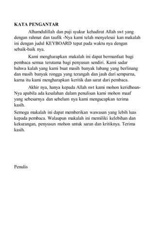 Makalah aplikasi komputer keyboard | DOCX