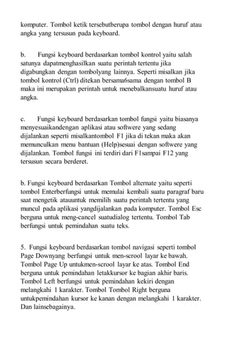 Makalah aplikasi komputer keyboard | DOCX