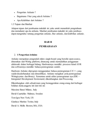 Makalah Arduino | DOCX
