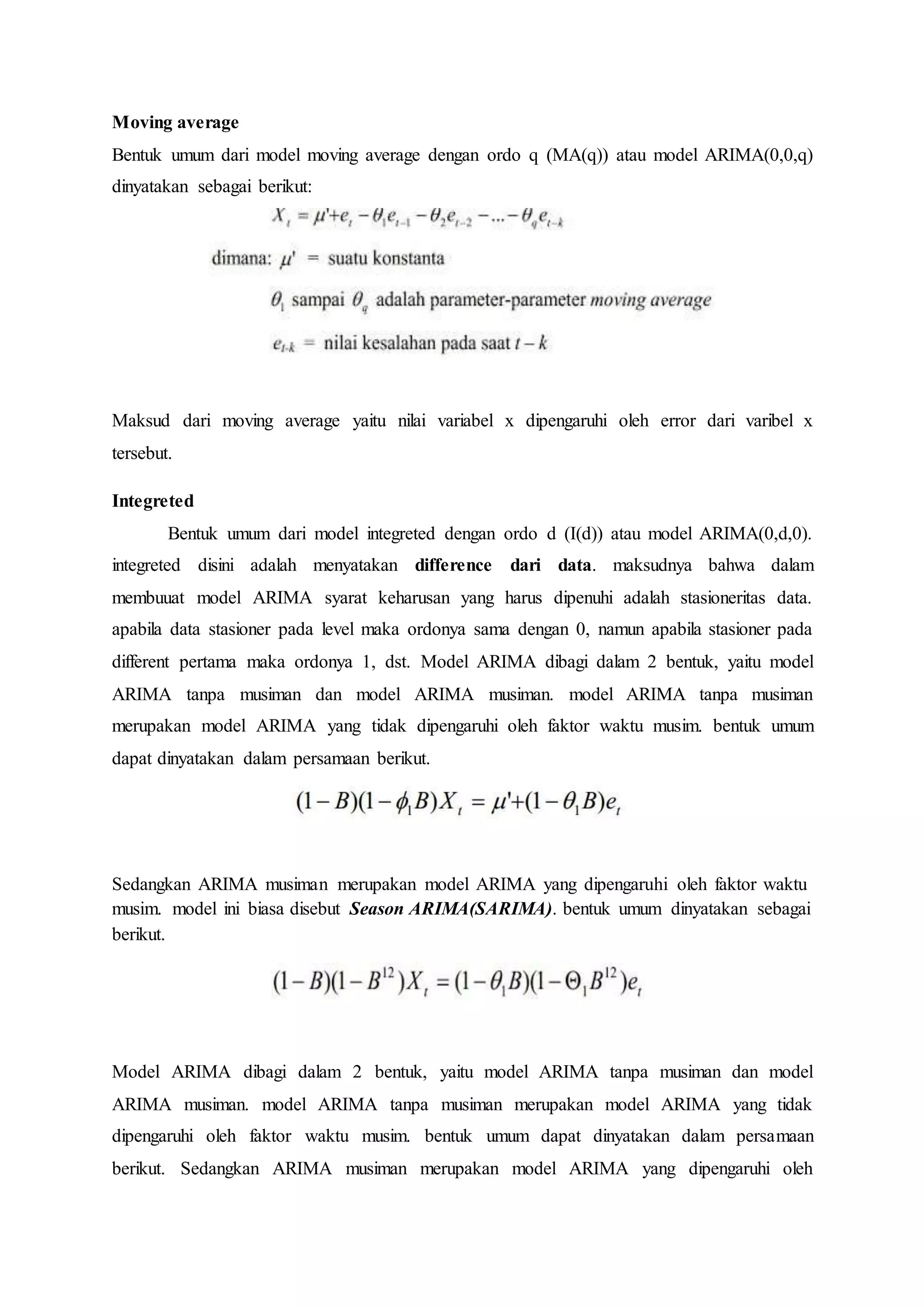 Makalah arima | DOCX