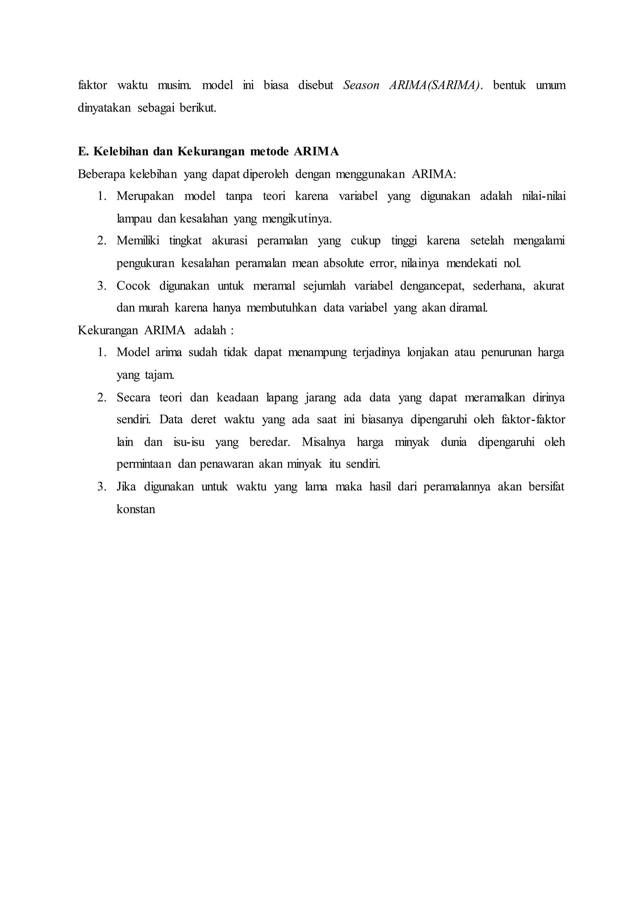 Makalah arima | DOCX