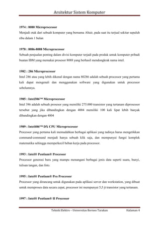 Makalah arsitektur sistem komputer processor | DOCX