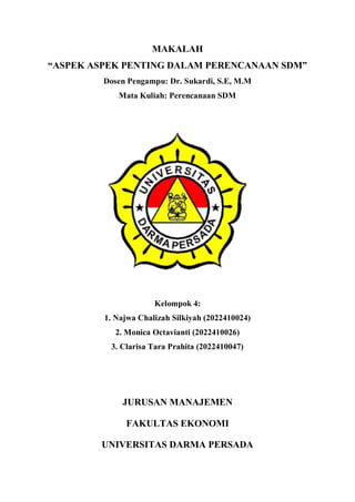MAKALAH ASPEK-ASPEK PENTING DALAM PERENCANAAN SDM (Kel. 4).pdf