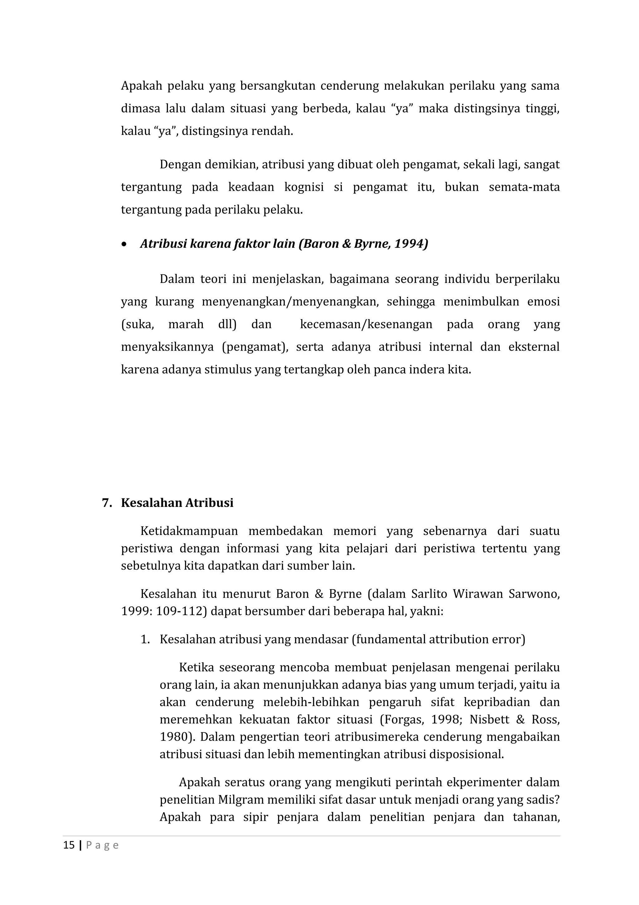 Makalah atribusi sosial | DOC