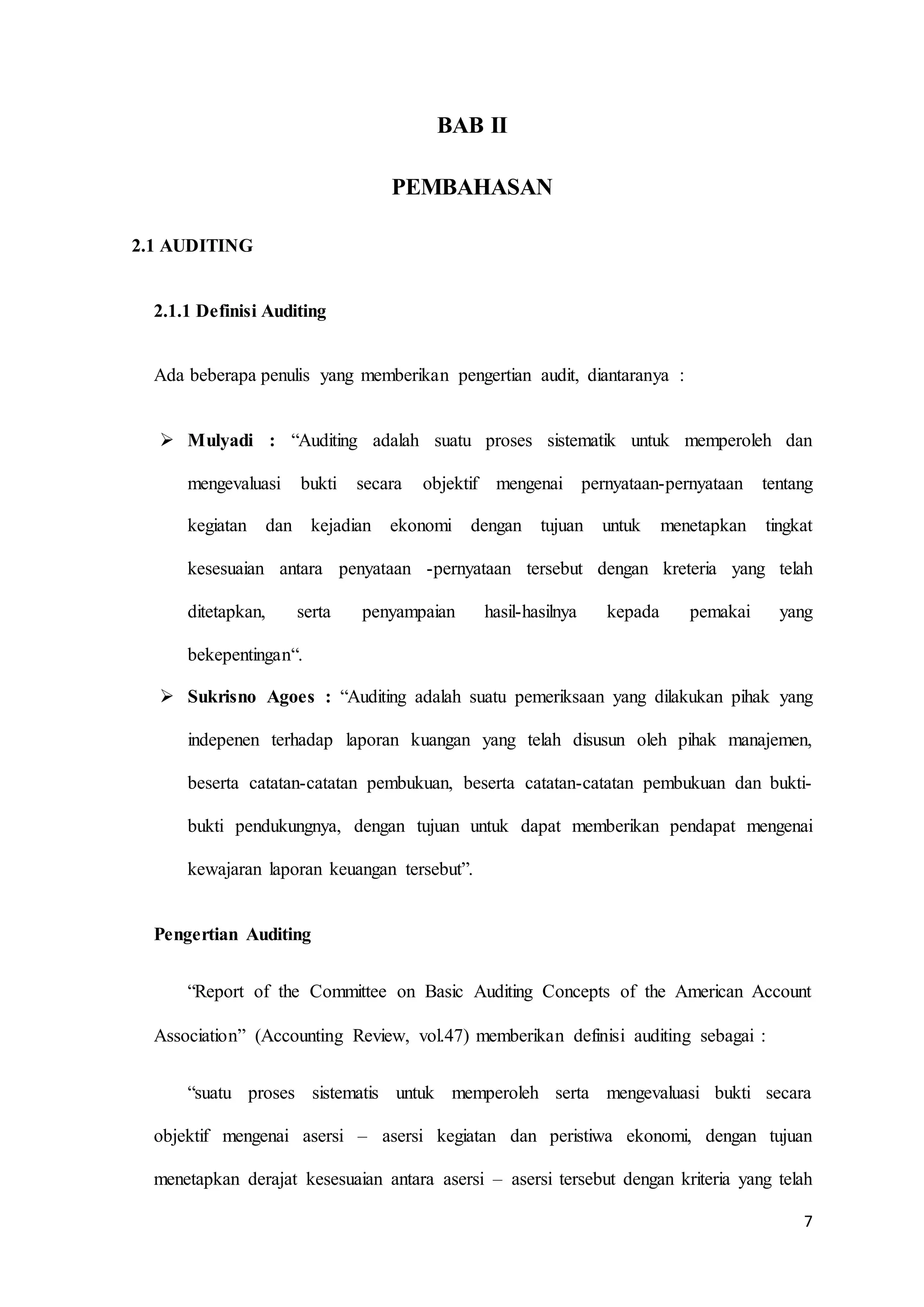Makalah auditing dan profesi akuntan publik | DOCX