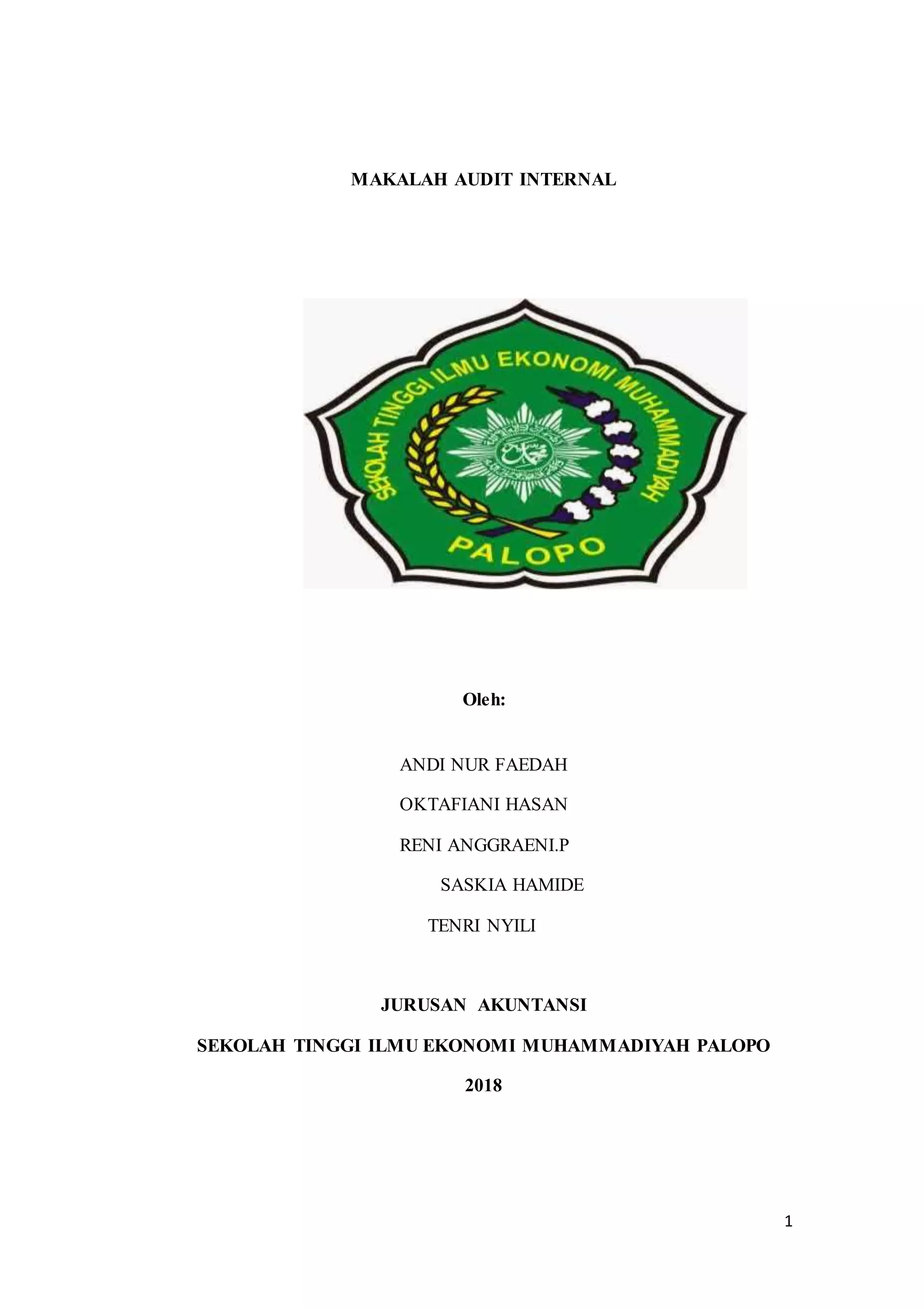 Makalah audit internal | PDF