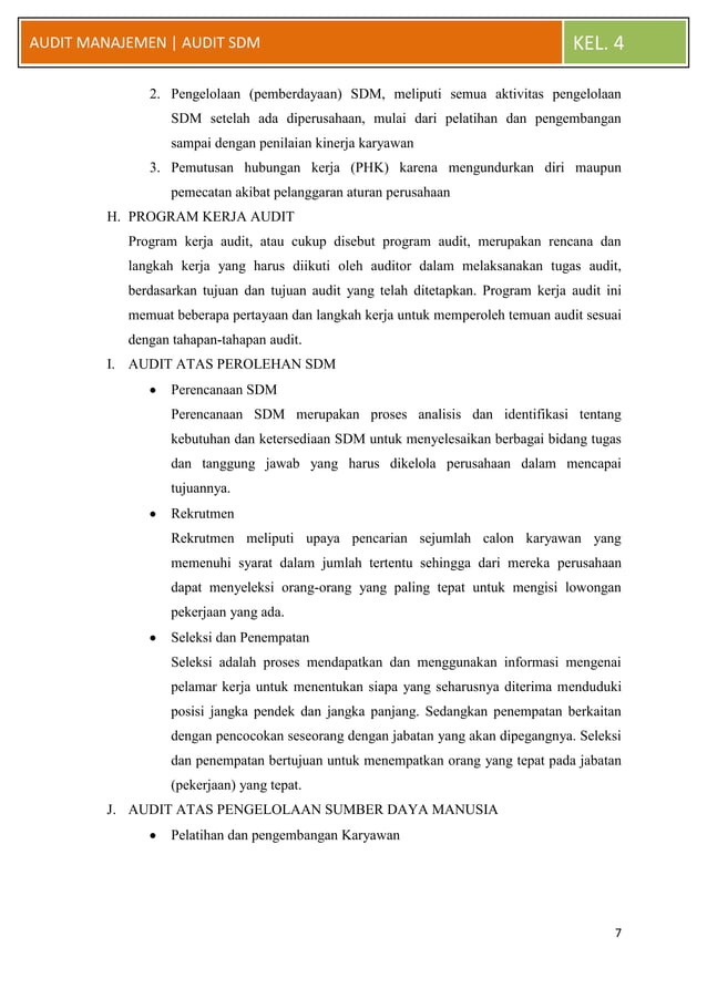 Makalah audit manajemen audit sumber daya manusia (jiantari c 301 09 013) | DOCX