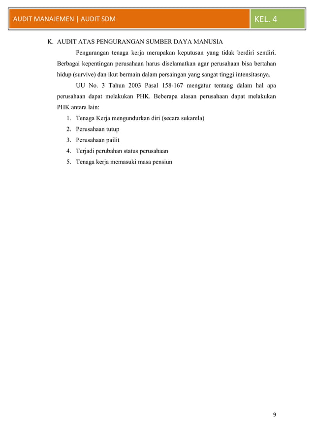 Makalah audit manajemen audit sumber daya manusia (jiantari c 301 09 013) | DOCX