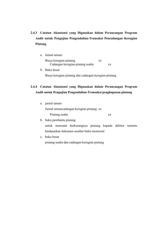 Makalah audit terhadap siklus pendapatan : pengujian pengendalian | PDF
