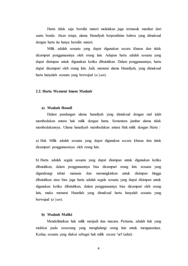 Makalah ayat dan hadits ekonomi - harta dan hak kepemilikan | DOCX