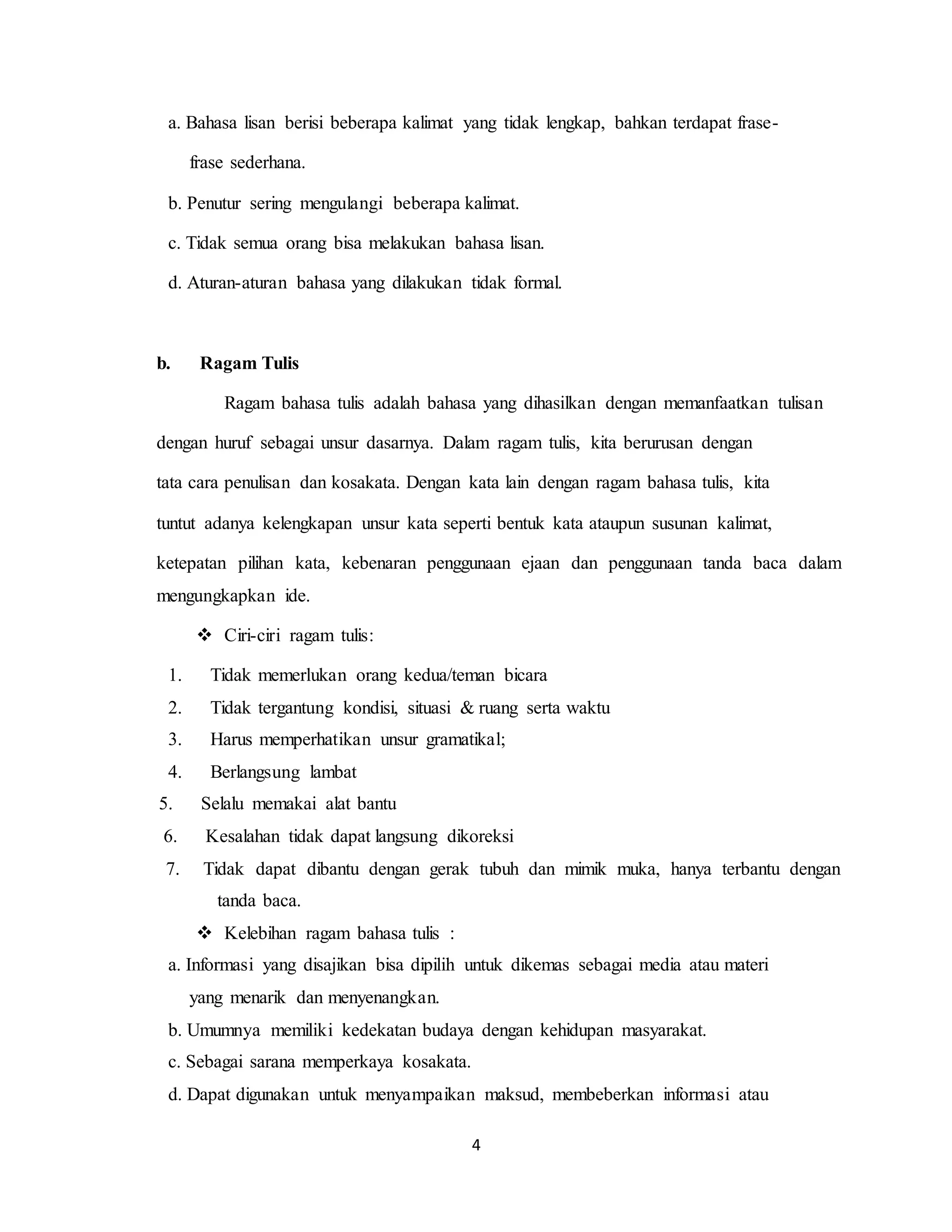 Makalah Ragam Bahasa Indonesia | DOCX