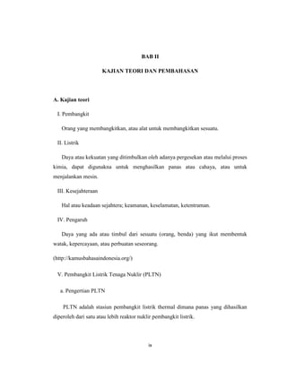Pembangkit Listrik Tenaga Nuklir (PLTN) | DOCX