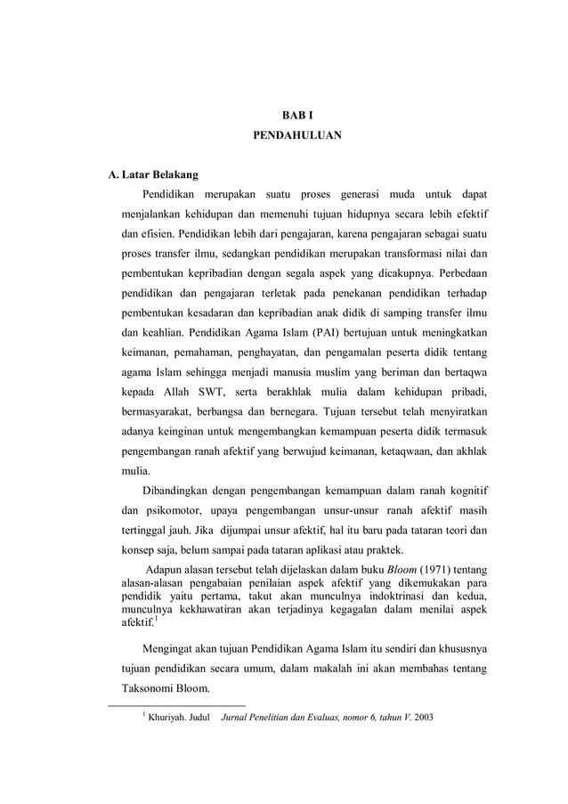 Imam Susanto (Taksonomi Bloom) | PDF