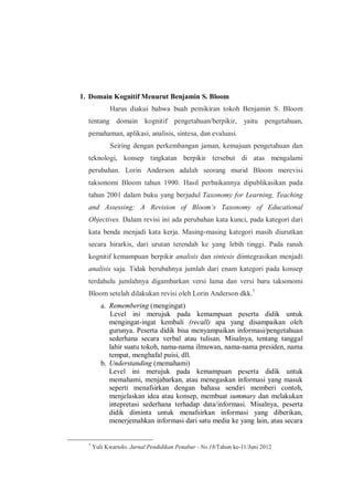 Imam Susanto (Taksonomi Bloom) | PDF