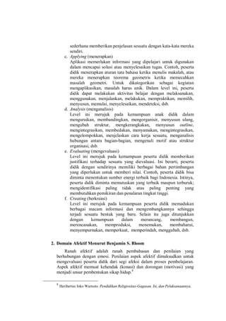 Imam Susanto (Taksonomi Bloom) | PDF