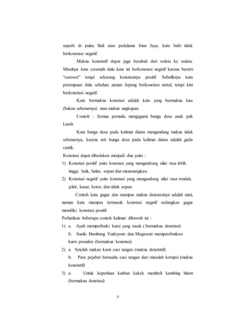 Makalah bahasa indonesia kata kajian, kata populer, kata denotasi | DOCX
