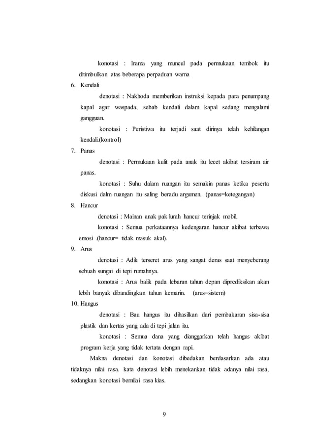 Makalah bahasa indonesia kata kajian, kata populer, kata denotasi | DOCX