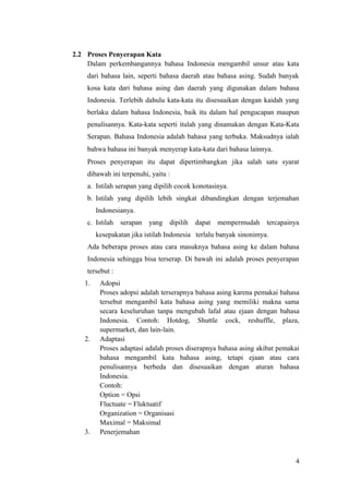 Penulisan Unsur Serapan | DOC